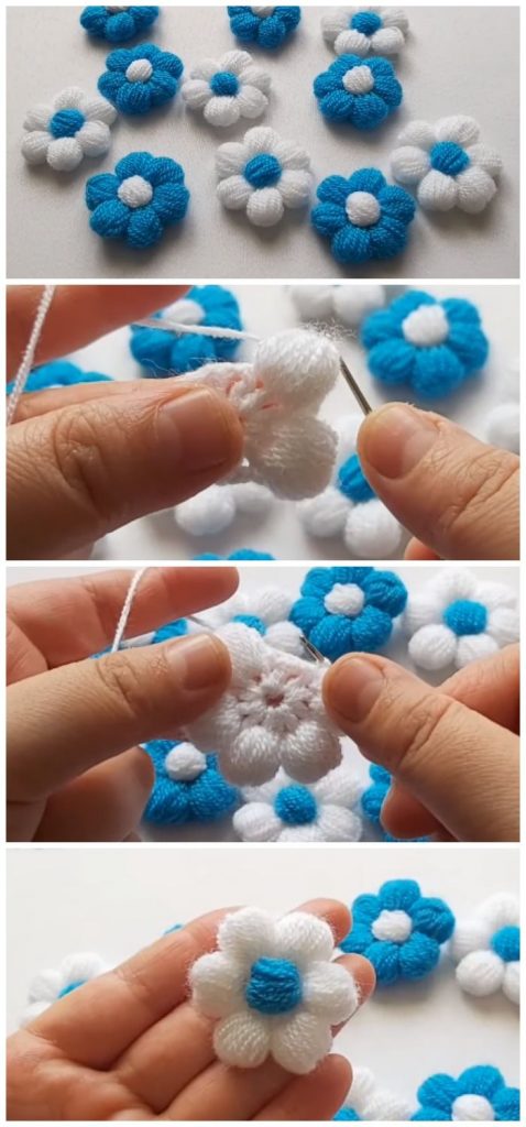 Crochet Amazing Puff Flowers - ilove-crochet