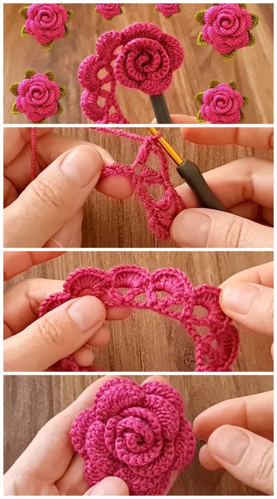 Crochet Red Roses - ilove-crochet