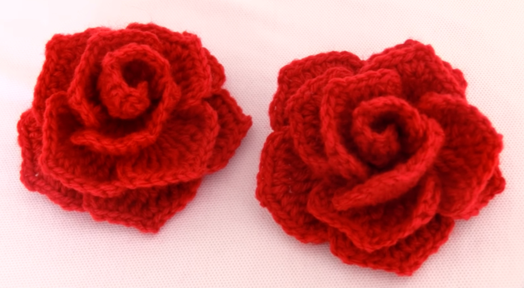 crochet easy red roses - ilove-crochet