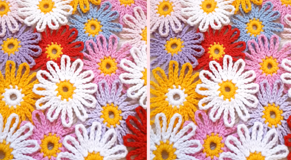 Crochet And Join Easy Flower Motifs - ilove-crochet