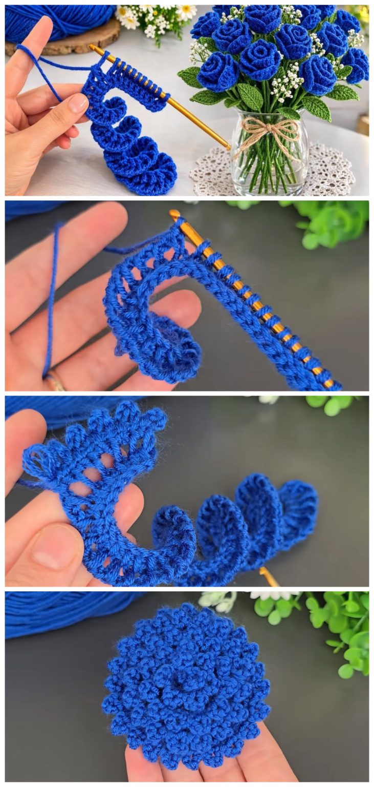 Crochet Amazing Flowers Tunisian Stitch - ilove-crochet